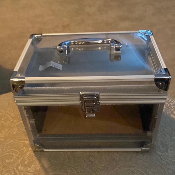 Bags | Caboodles Inspired Silverglitter Train Case | Poshmark